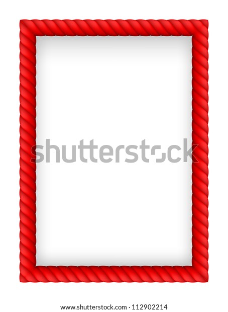 Red Rope Border Illustration On White Stock Vector (Royalty Free ...