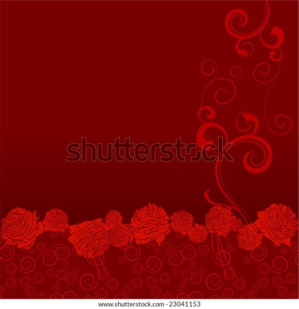 Red Roses Backdrop Stock Vector (Royalty Free) 23041153 | Shutterstock