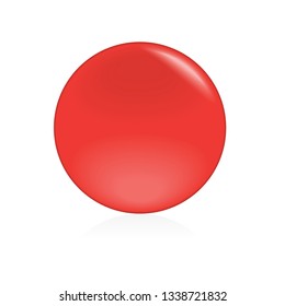 Red Round Badge Isolated On White Stock Vector (Royalty Free ...