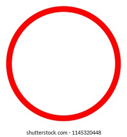 Red Round Circle Sign Traffic Sign Stock Vector (Royalty Free ...