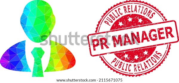 Red Round Grunge Public Relations Pr Stock Vector (Royalty Free ...