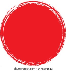 Red Round Label Isolated On White Stock Vector (Royalty Free ...