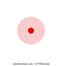 Red Round Location Icon Isolated On Stock Vector (Royalty Free ...