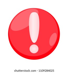 Red Round Sign Exclamation Mark Vector Stock Vector (Royalty Free ...