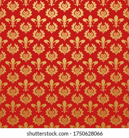 Red Royal Background Wallpaper Texture Pattern Stock Vector (Royalty ...