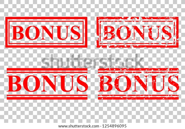 Red Rubber Stamp Bonus Transparent Effect Stock Vector (Royalty Free ...