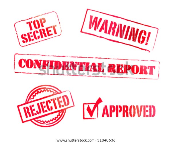 Red Rubber Stamps Vector Illustration Stock Vector (Royalty Free ...