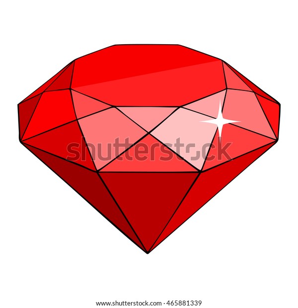 Red Rubin Stock Vector (Royalty Free) 465881339