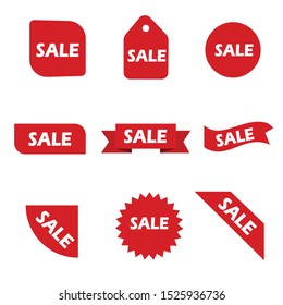 Red Sale Tag Design Vector Illustration Stock Vector (Royalty Free ...