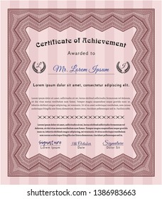 Red Sample Certificate Diploma Background Customizable Stock Vector ...