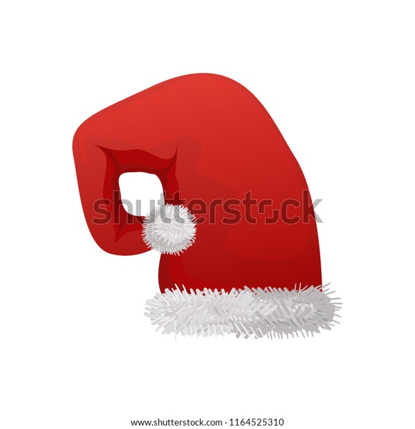 Red Santa Hat Vector Illustration Isolated Stock Vector (Royalty Free ...