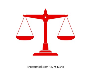 Red Scale Icon On White Background Stock Vector (Royalty Free ...
