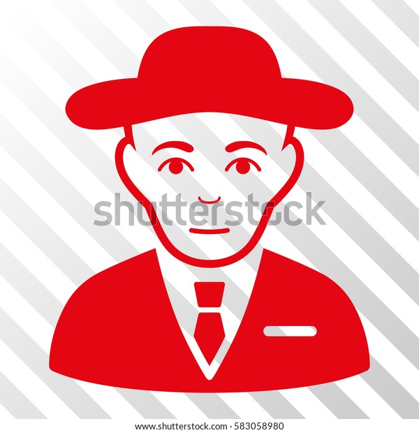 Red Secret Service Agent Toolbar Pictogram Stock Vector (Royalty Free ...
