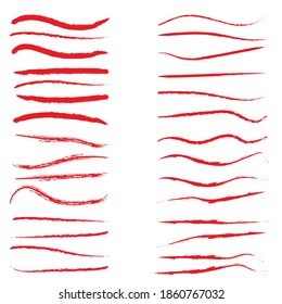 Red Set Underline Hand Made Stock Vector (Royalty Free) 1860767032 ...
