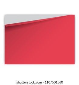 Red Sheet Paper Wrapped Corner Shadows Stock Vector (Royalty Free ...