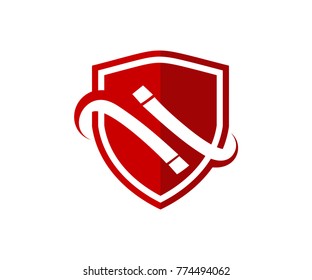 Red Shield Logo Design Icon Vector Stock Vector (Royalty Free ...