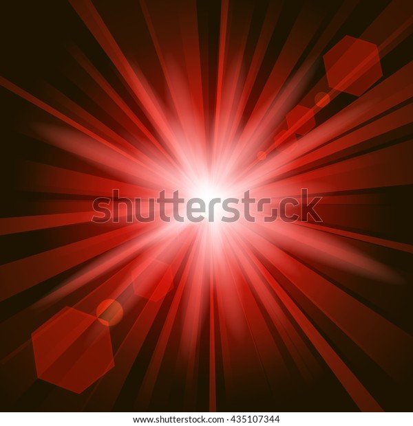 Red Shine Lens Flare Background Stock Vector (Royalty Free) 435107344 ...