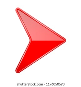 Red Shiny 3d Arrow Vector Illustration Stock Vector (Royalty Free ...