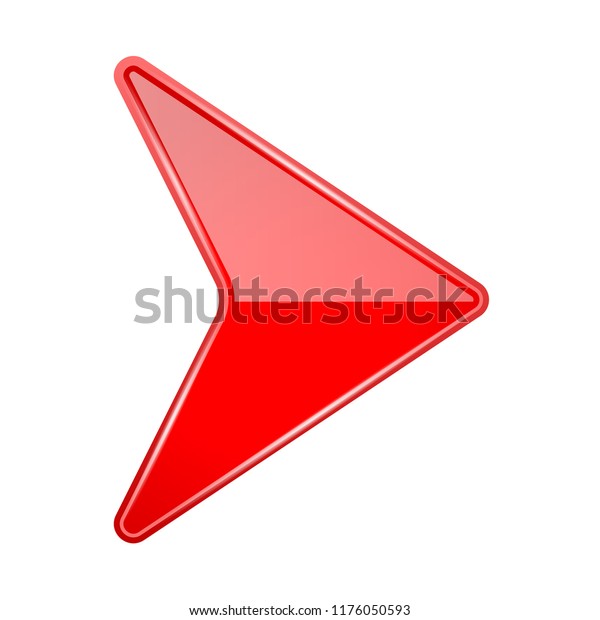 Red Shiny 3d Arrow Vector Illustration 스톡 벡터(로열티 프리) 1176050593 ...