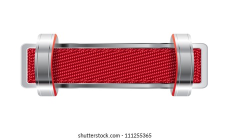 Red Shiny Metallic Chrome Vector Badge Stock Vector (Royalty Free ...