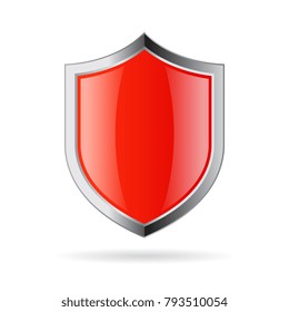 Vector Red Metallic Shield: เวกเตอร์สต็อก (ปลอดค่าลิขสิทธิ์) 66240475 ...