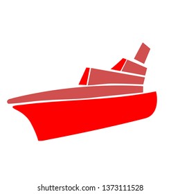 Red Ship Vector Illustration Stock Vector (Royalty Free) 1373111528 ...