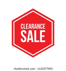Red Shop Vector Sign Clearance Sale Stock Vector (Royalty Free ...
