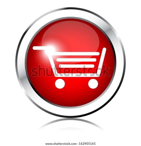 Red Shopping Basket Icon Stock Vector (Royalty Free) 162905165 ...