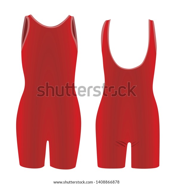 Red Short Unitard Vector Illustration Stock Vector (Royalty Free ...