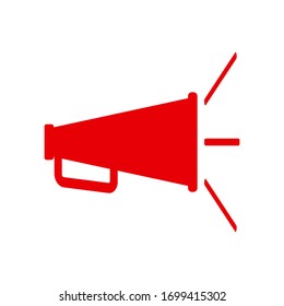 Red Shout On White Background Sign Stock Vector (Royalty Free ...