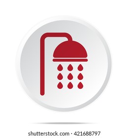 Red Shower Icon On White Web Stock Vector (Royalty Free) 421688797 ...