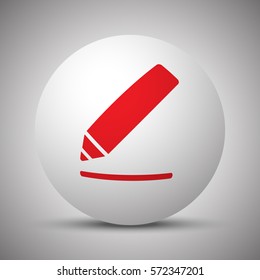 Red Sign Here Icon On White Stock Vector (Royalty Free) 425544349 ...