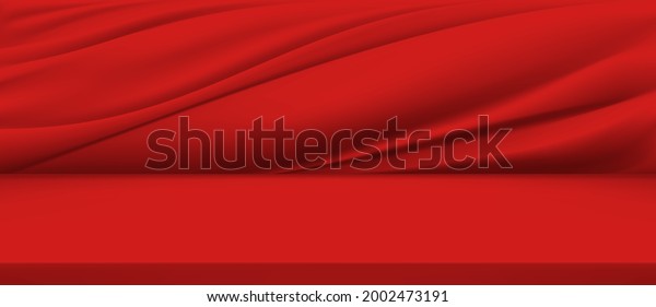 Red Silk Background Design Catalog Product 库存矢量图（免版税）2002473191
