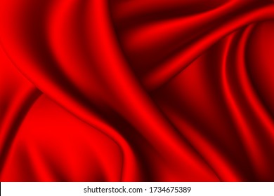 Red Silk Satin Texture Luxury Vector Stock Vector (Royalty Free ...
