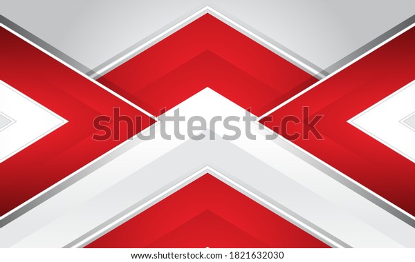 Red Silver Modern Abstract Frame Background Stock Vector (Royalty Free ...