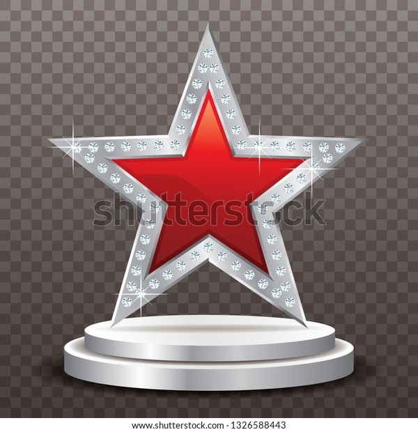 Red Silver Star Diamonds On Silver Stock Vector (Royalty Free ...