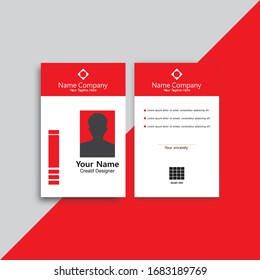 Red Simple Modern Id Card Template Stock Vector (Royalty Free ...