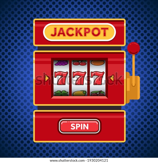 Red Slot Machine Game Win 777 Stock Vector (Royalty Free) 1930204121
