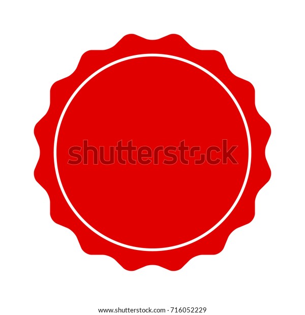 Red Smooth Edged Burst Badge Seal Stock Vector (Royalty Free) 716052229 ...