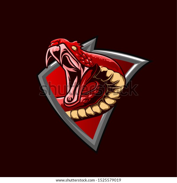 Red Snake Mascot Logo Concept Stock Vector (Royalty Free) 1525579019