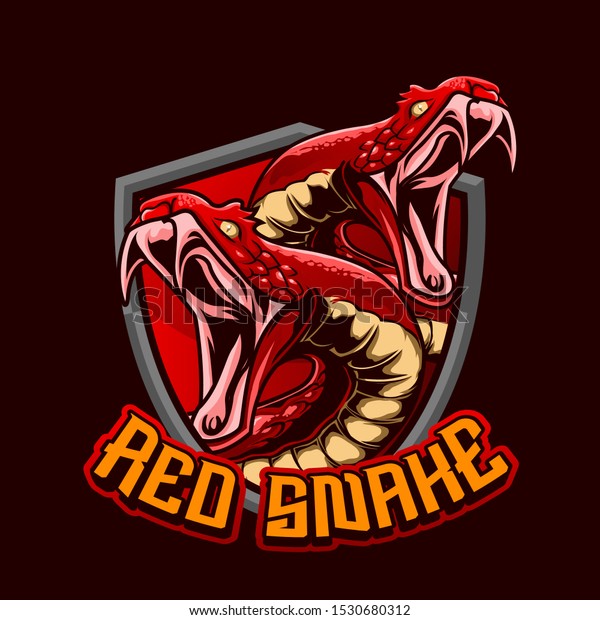 Red Snake Mascot Logo Template Stock Vector (Royalty Free) 1530680312