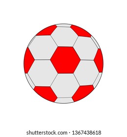 Red Soccer Ball Stock Vector (Royalty Free) 1367438618 | Shutterstock