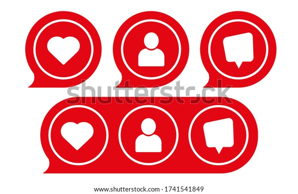 Red Social Media Icon Vector Stock Vector (Royalty Free) 1741541849 ...