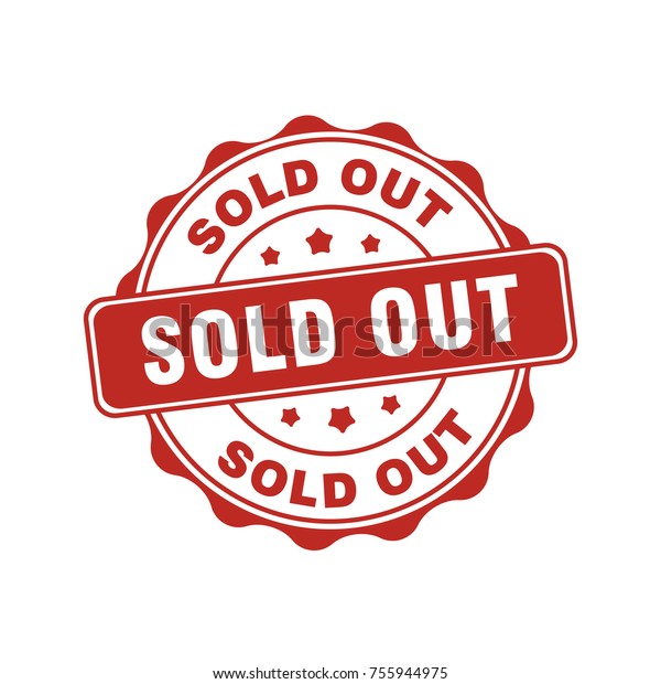 Red Sold Out Circular Sign Label Stock Vector (Royalty Free) 755944975 ...