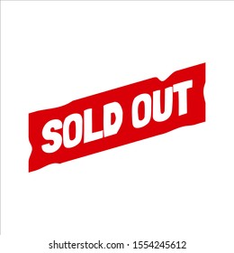 Red Sold Out Stamp Vector Icon Stock Vector (Royalty Free) 1554245612 ...