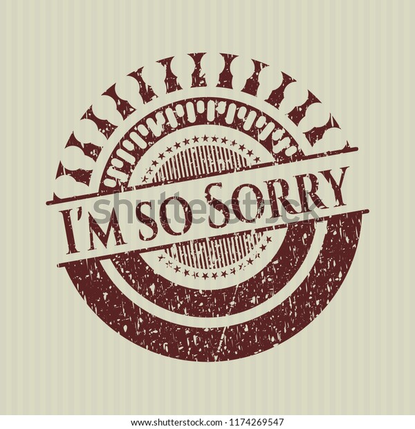 Red Im Sorry Rubber Grunge Stamp Stock Vector (Royalty Free) 1174269547 ...