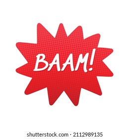 Red Speech Balloon Comic Style Word Stock Vector (Royalty Free ...