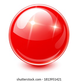 Red Sphere 3d Glossy Shiny Vector Stock Vector (Royalty Free ...