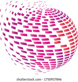 Red Sphere Pixel Logo Design Stock Vector (Royalty Free) 1750937846 ...