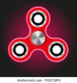 Red Spinner On Dark Background Vector Stock Vector (Royalty Free ...